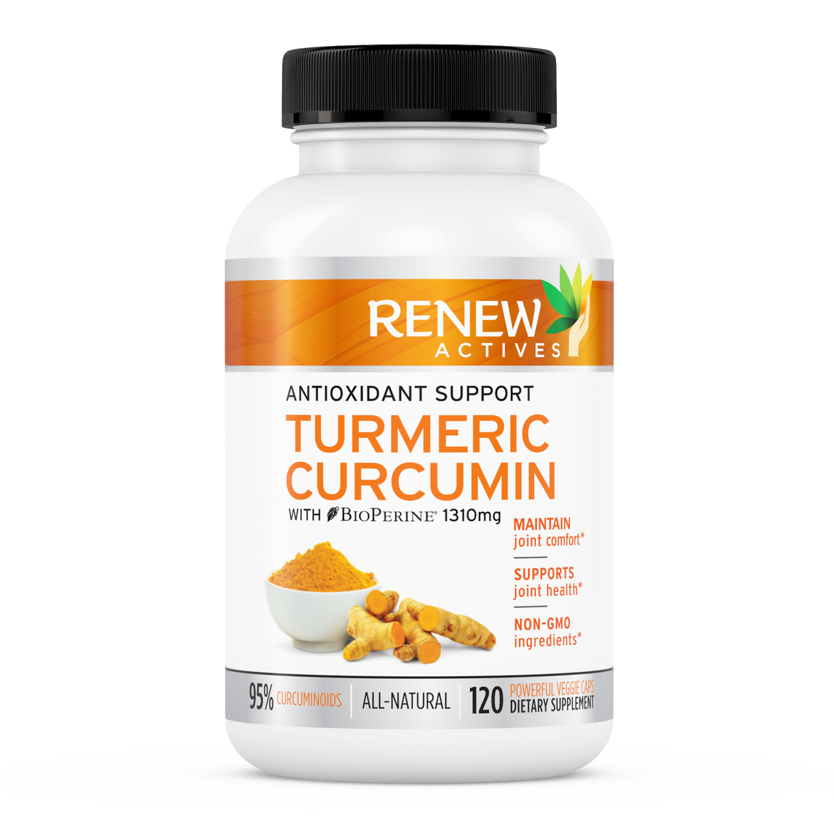 Turmeric Curcurmin & Black Pepper - 120 Capsules – Renew Actives US